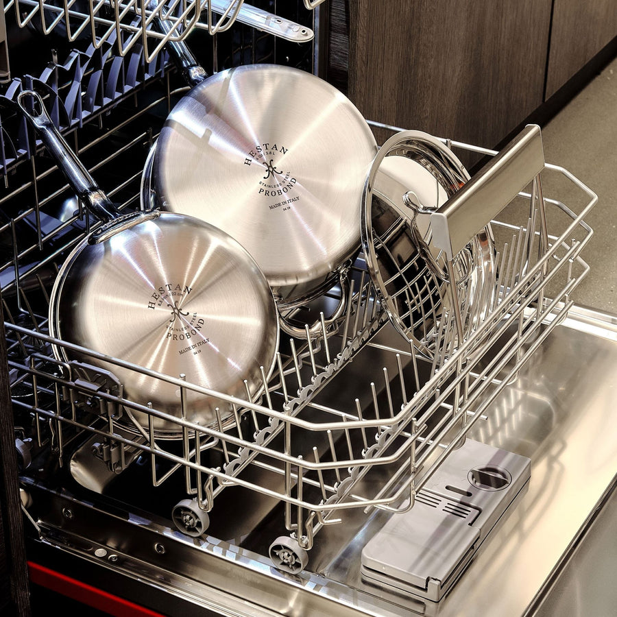 Brushed Clad Stainless Steel Essential Pans with Lid – Hestan Culinary