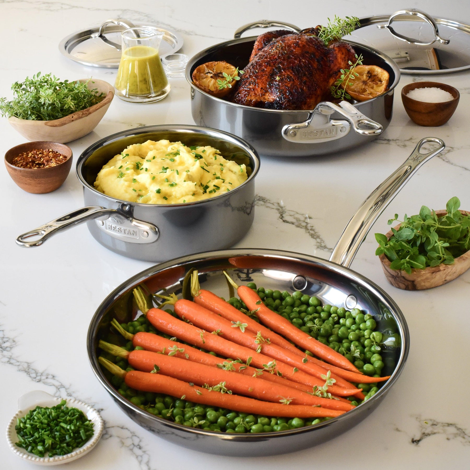 5-Piece Titanium Essential Cookware Set – Hestan Culinary