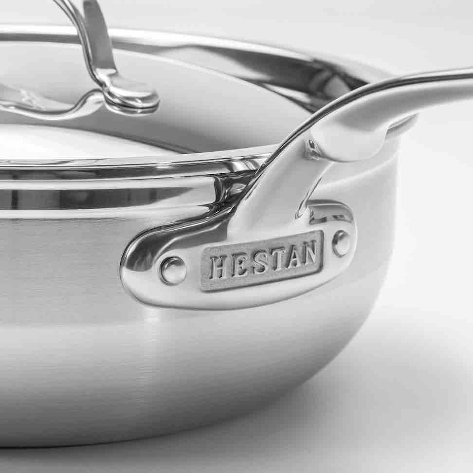 Professional Clad Stainless Steel TITUM® Nonstick Essential Pan with C ...